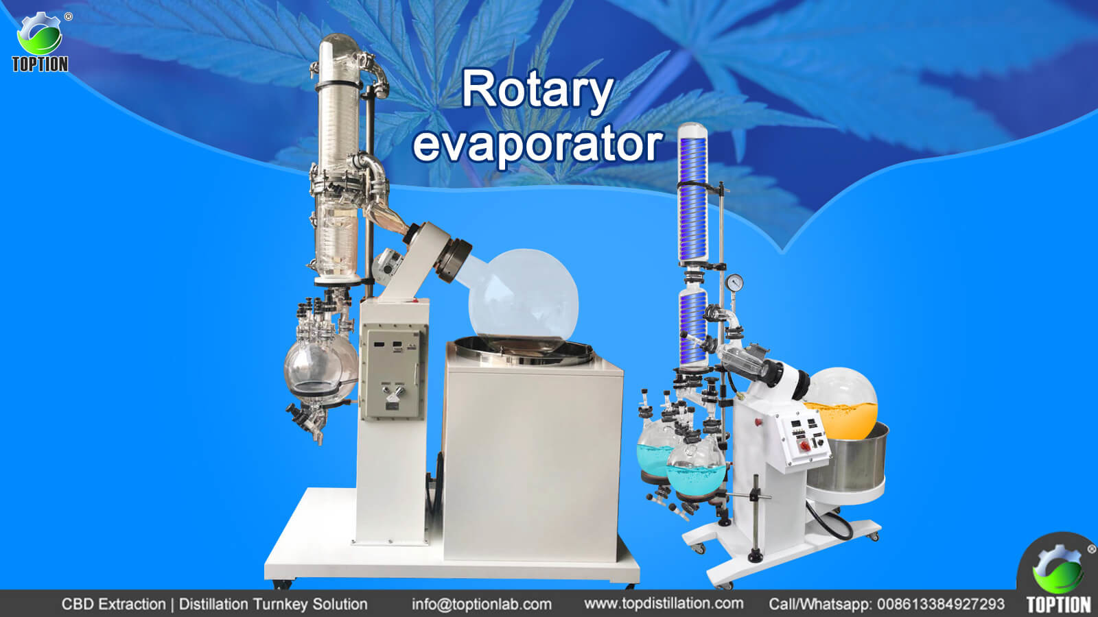 Rotary vacuum evaporator to recover & evaporate organic solvents